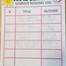 Summer Reading Log, Personalized Summer Reading, Book Report Template ...