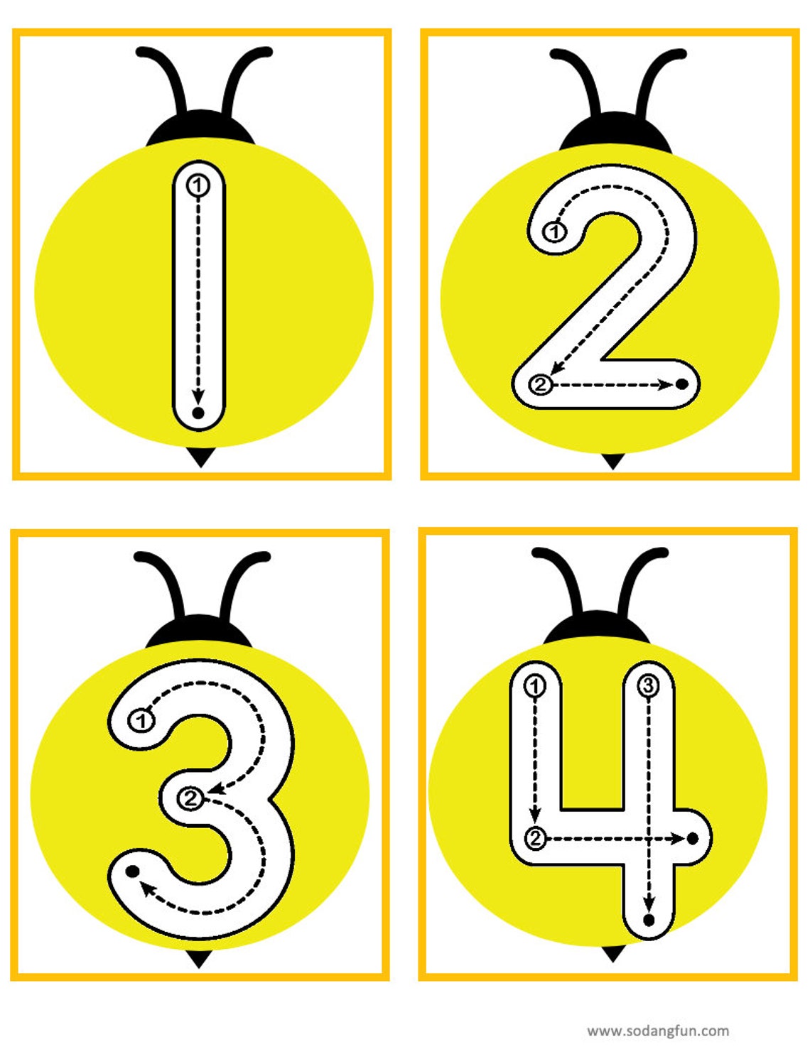 Bee Math for Preschool and Kindergarten Bee Number Formation - Etsy