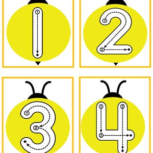 Bee Math for Preschool and Kindergarten Bee Number Formation - Etsy