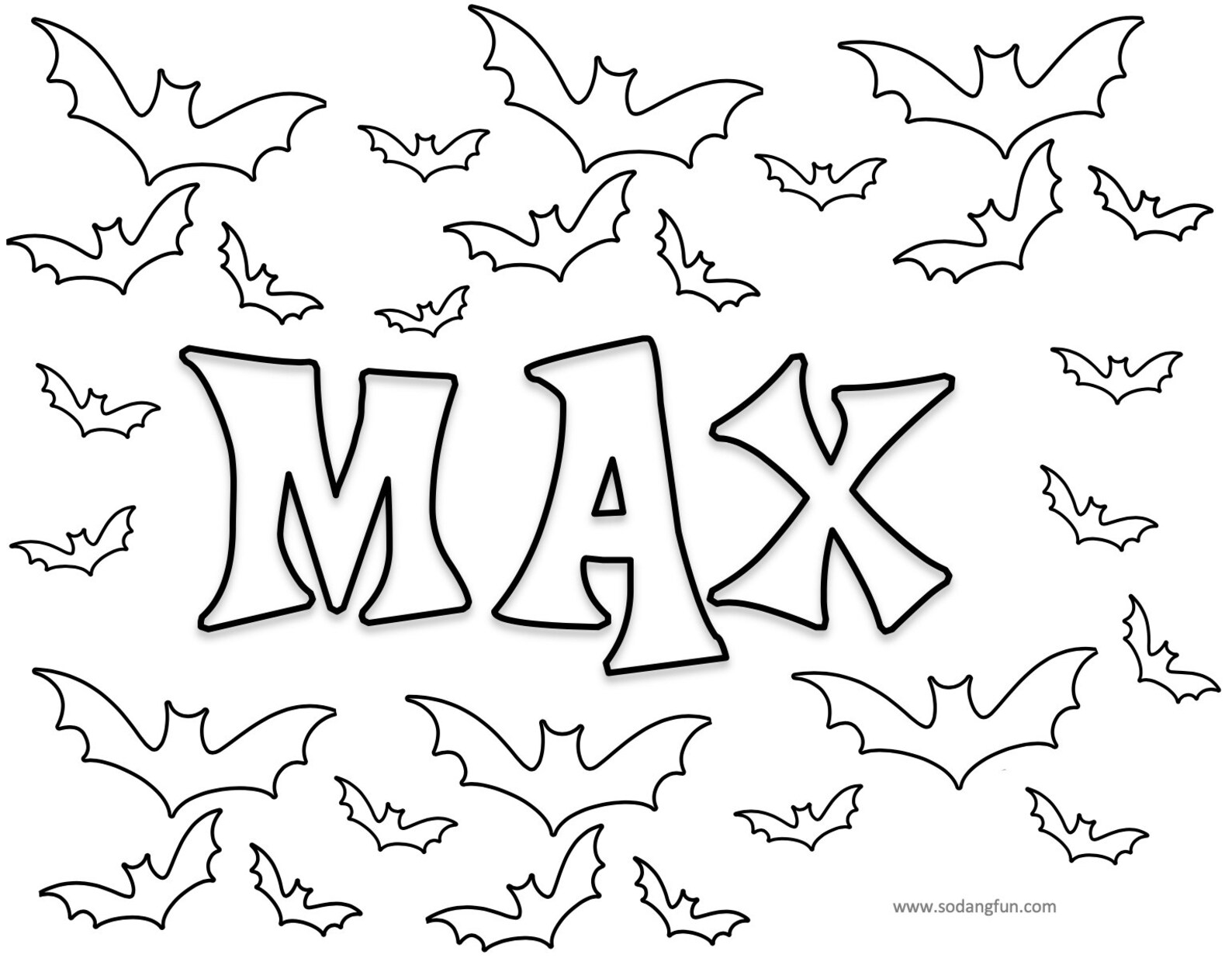 Personalized Halloween Coloring Pages | Etsy