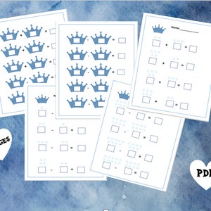 Snowflake Number Formation Cards 1-12, Kindergarten Math, Simple ...