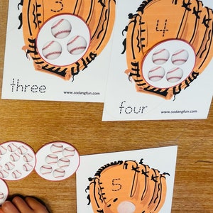 Counting Baseballs Busy Bag Activity, Count and Match, Early Numeracy ...