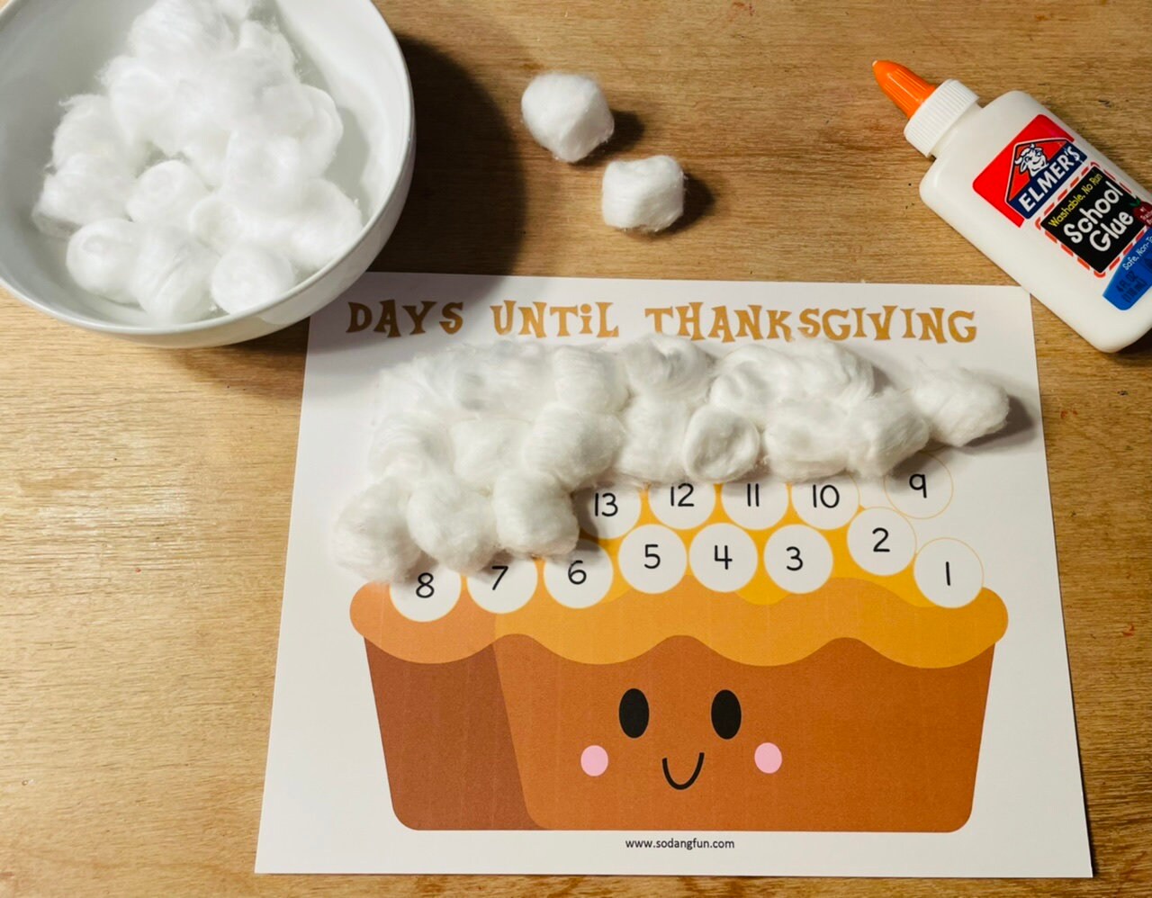 Thanksgiving Countdown, Thanksgiving Activity for Kids, Pumpkin Pie ...