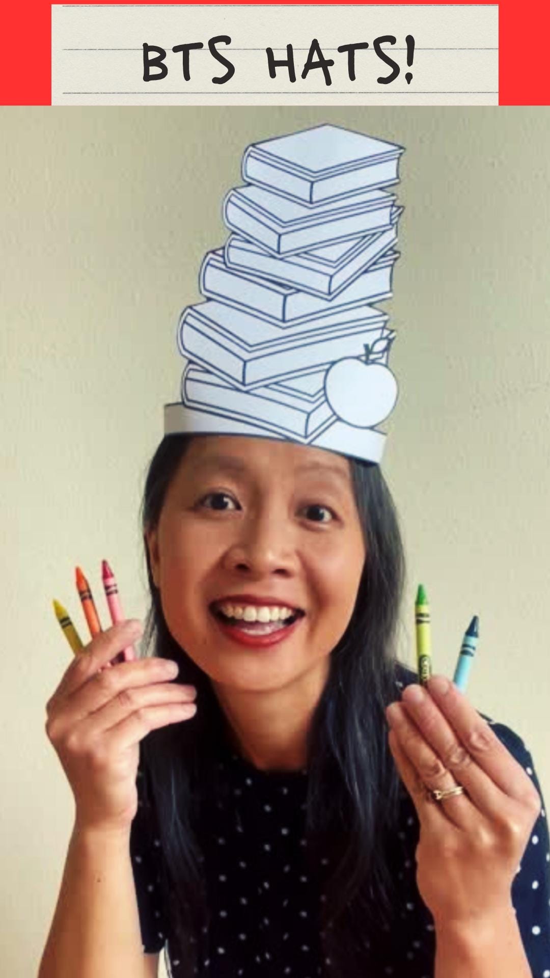 Back to School Hat Craft, Book Fair Craft, Book Party Hat - Etsy