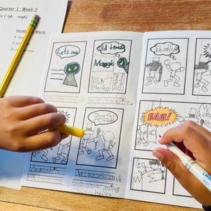 Printable Comic Book for Kids, Full Page Comic Blanks, Half Page Comic ...