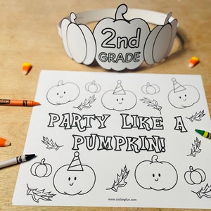 Fall Paper Crowns, Fall Coloring Crowns, Autumn Leaf Coloring Crowns ...