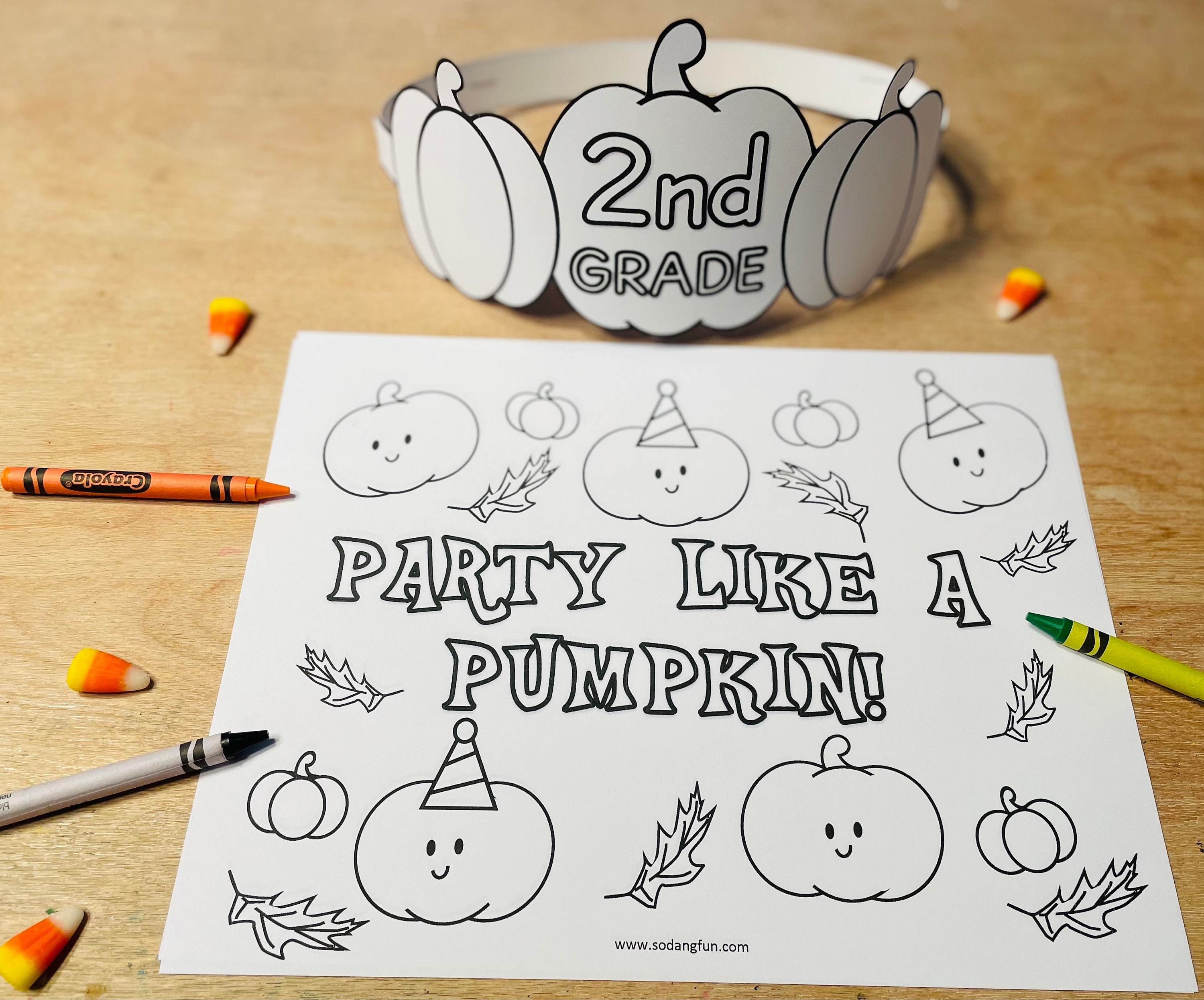 Fall Paper Crowns, Fall Coloring Crowns, Autumn Leaf Coloring Crowns ...
