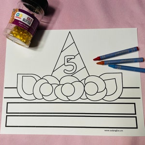 Personalized Unicorn Coloring Crowns, Unicorn Paper Crowns, Unicorn ...