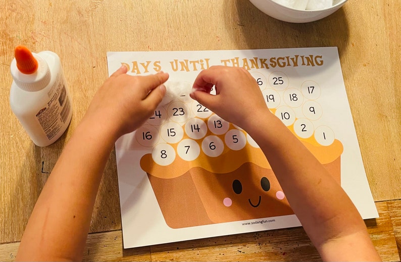 Thanksgiving Countdown, Thanksgiving Activity for Kids, Pumpkin Pie ...