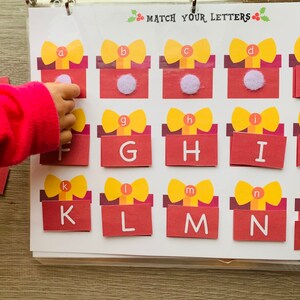 Personalized Christmas Busy Book, Preschool Learning Binder, Printable ...