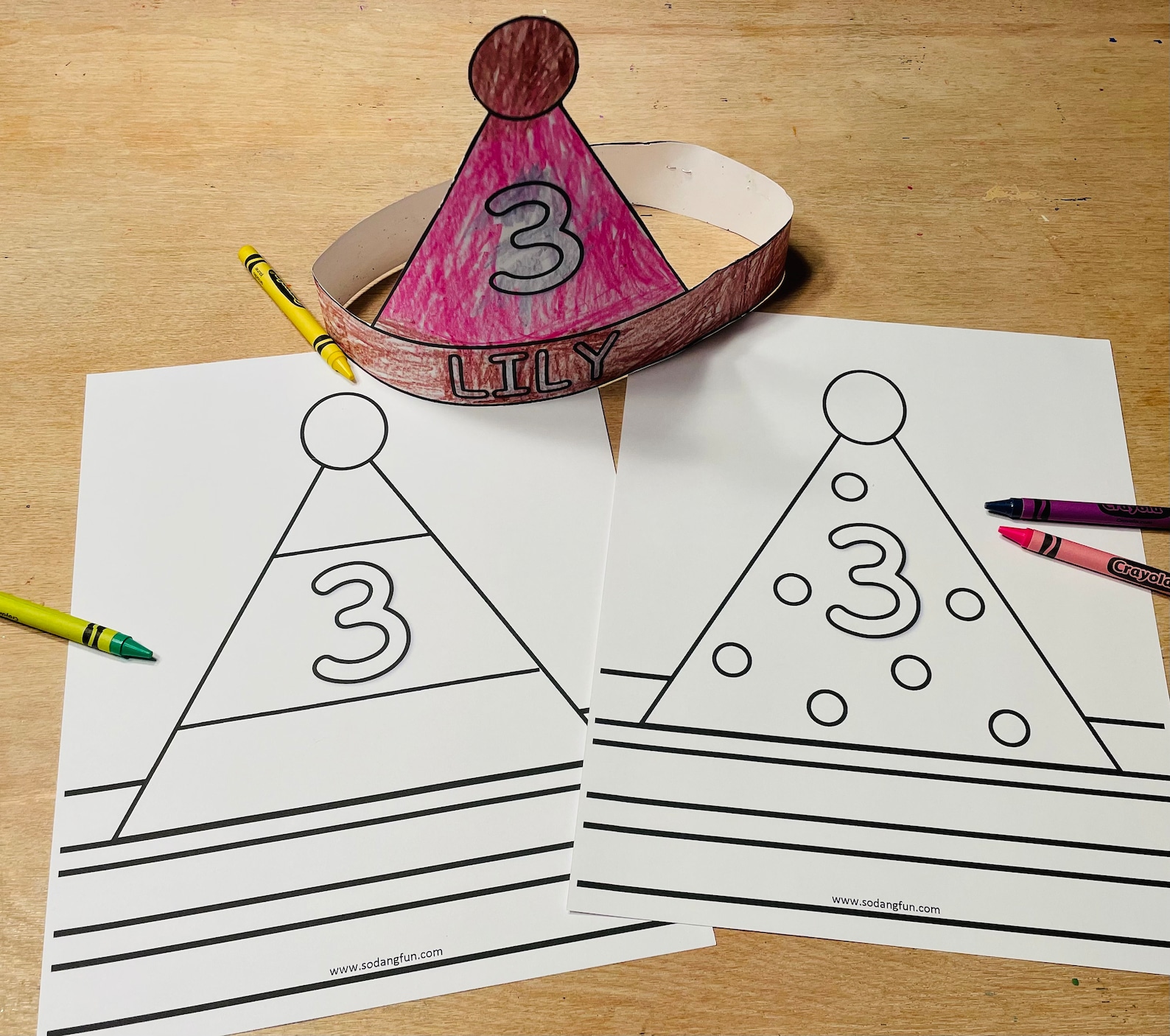 Paper Party Hat Craft, Personalized Party Hat Crowns, Paper Hat ...