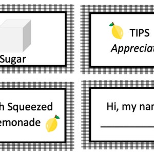 Lemonade Stand Dramatic Play, Pretend Menus, Printable Play Food ...
