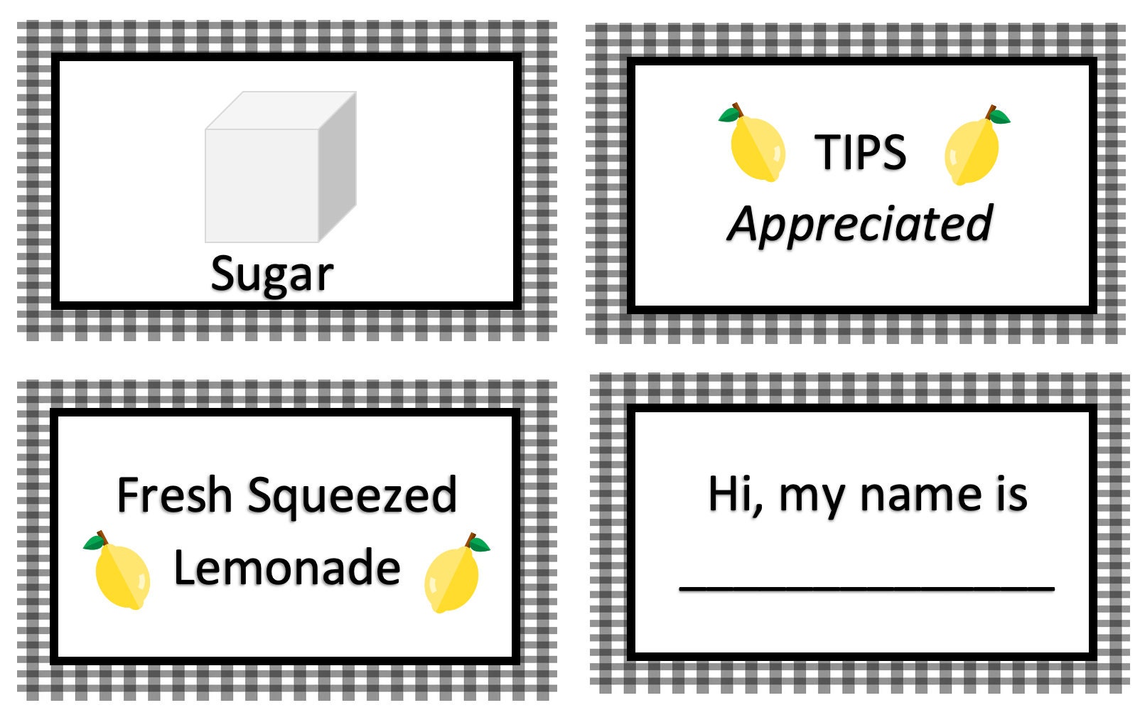 Lemonade Stand Dramatic Play Pretend Menus Printable Play - Etsy