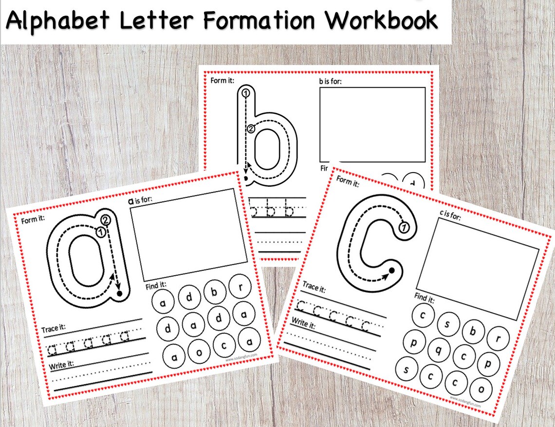 Lowercase Letters Workbook Kindergarten Alphabet Practice | Etsy