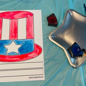 Uncle Sam Hat Craft, Patriotic Paper Hat, Americana Hat Craft, Fourth ...