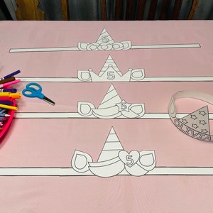 Personalized Unicorn Coloring Crowns, Unicorn Paper Crowns, Unicorn ...