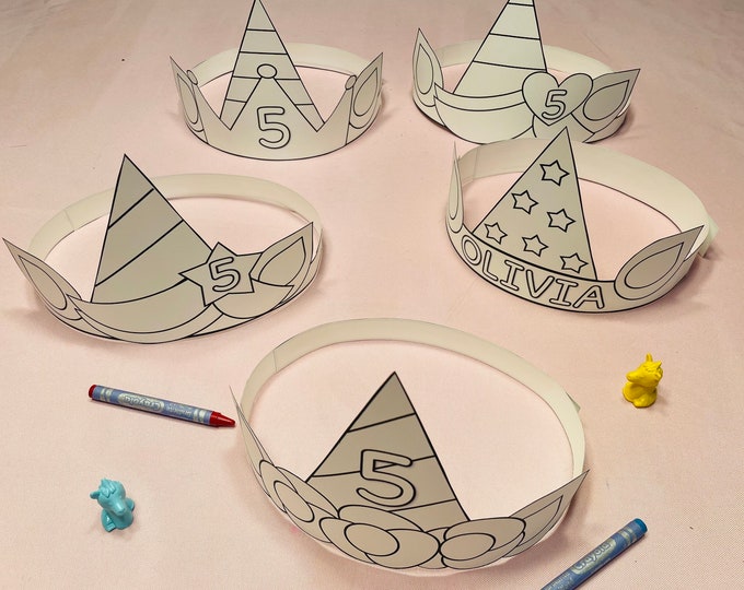 Unicorn Paper Crown for Kids Printable, Unicorn Party Hat Diy Preschool ...