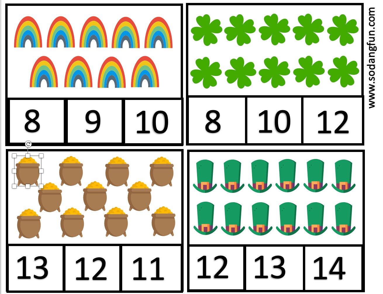 Saint Patrick's Day Counting Clip Cards 1-20 Toddler - Etsy