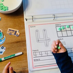 Number Formation 0-20 Workbook, Number Sense, Preschool Busy Binder ...