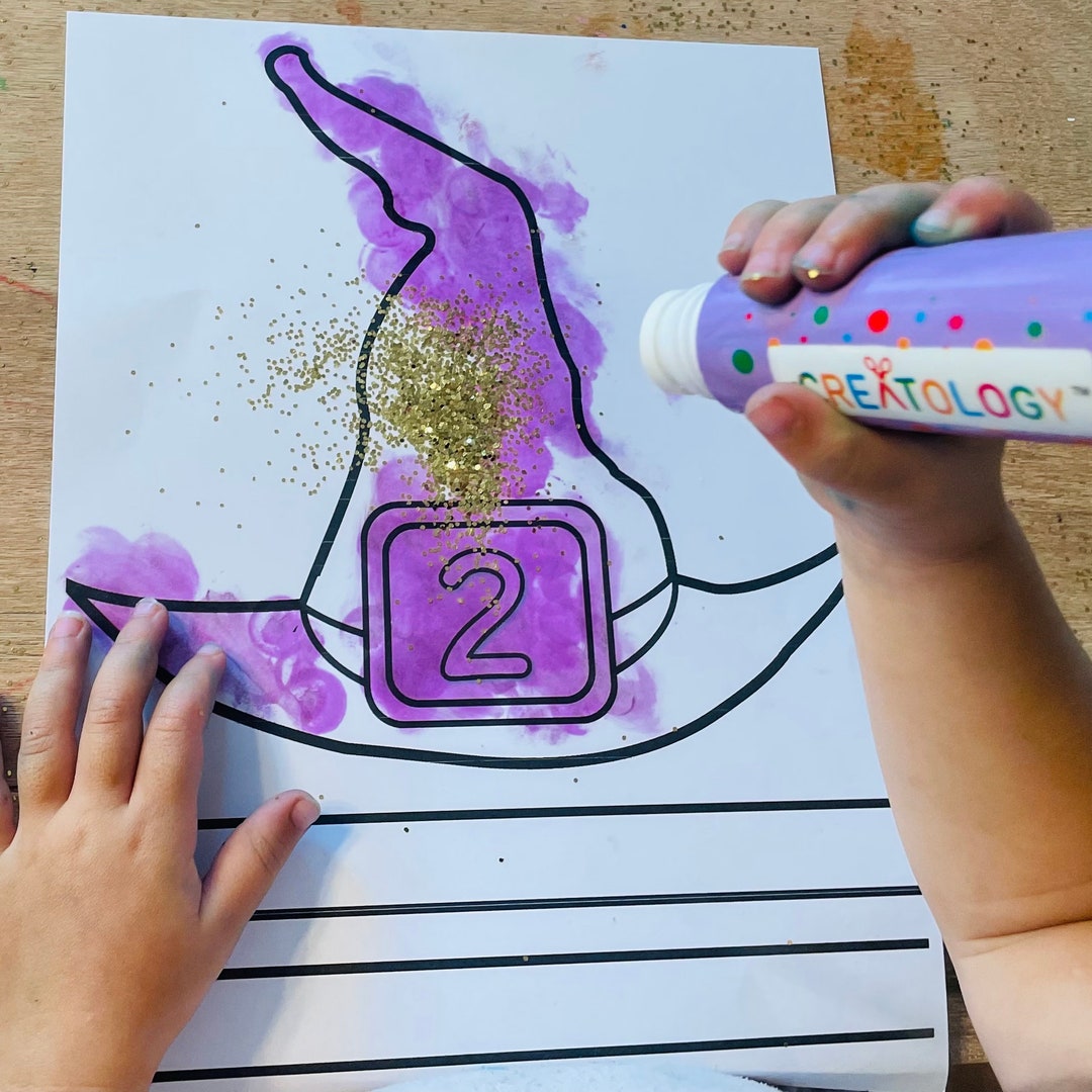 Paper Witch Hat, Witch Hat Paper Crown Template, Halloween Craft for ...