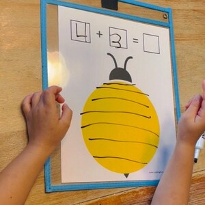 Bee Math for Preschool and Kindergarten, Bee Number Formation 1-20, Bee ...
