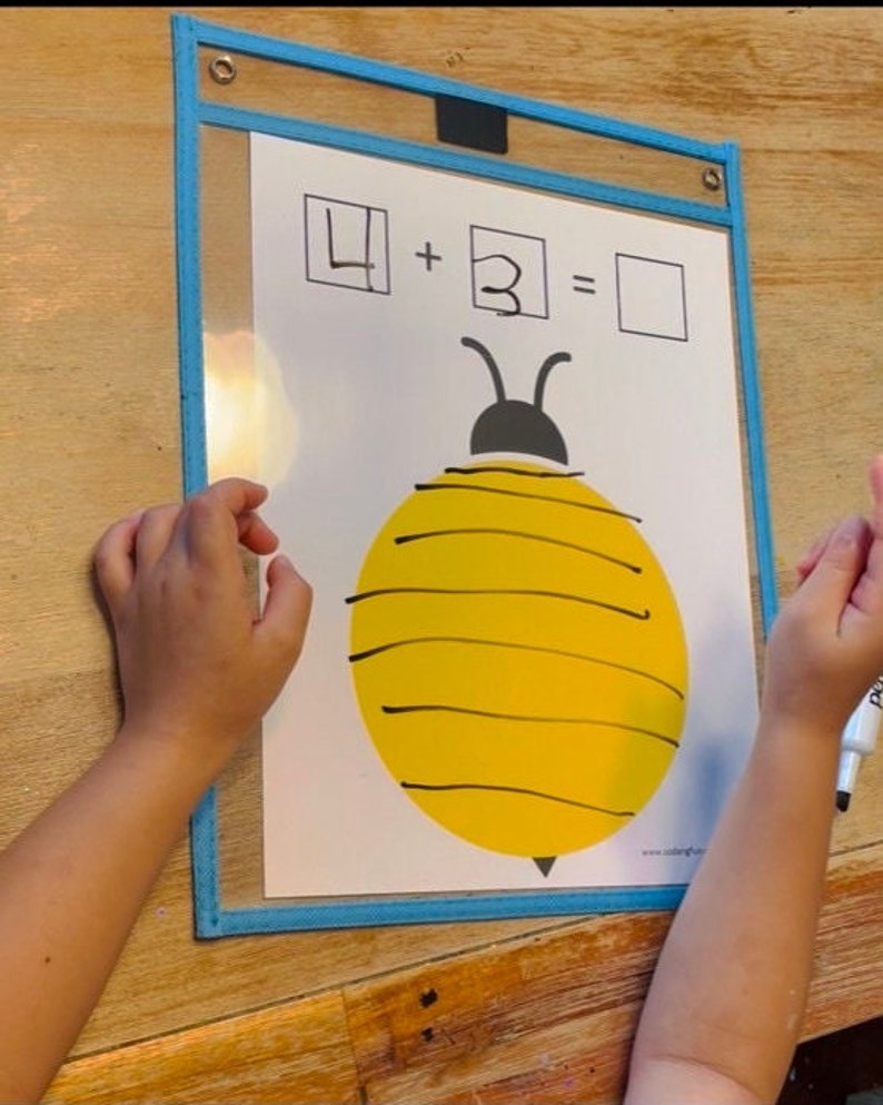 Bee Math for Preschool and Kindergarten Bee Number Formation - Etsy