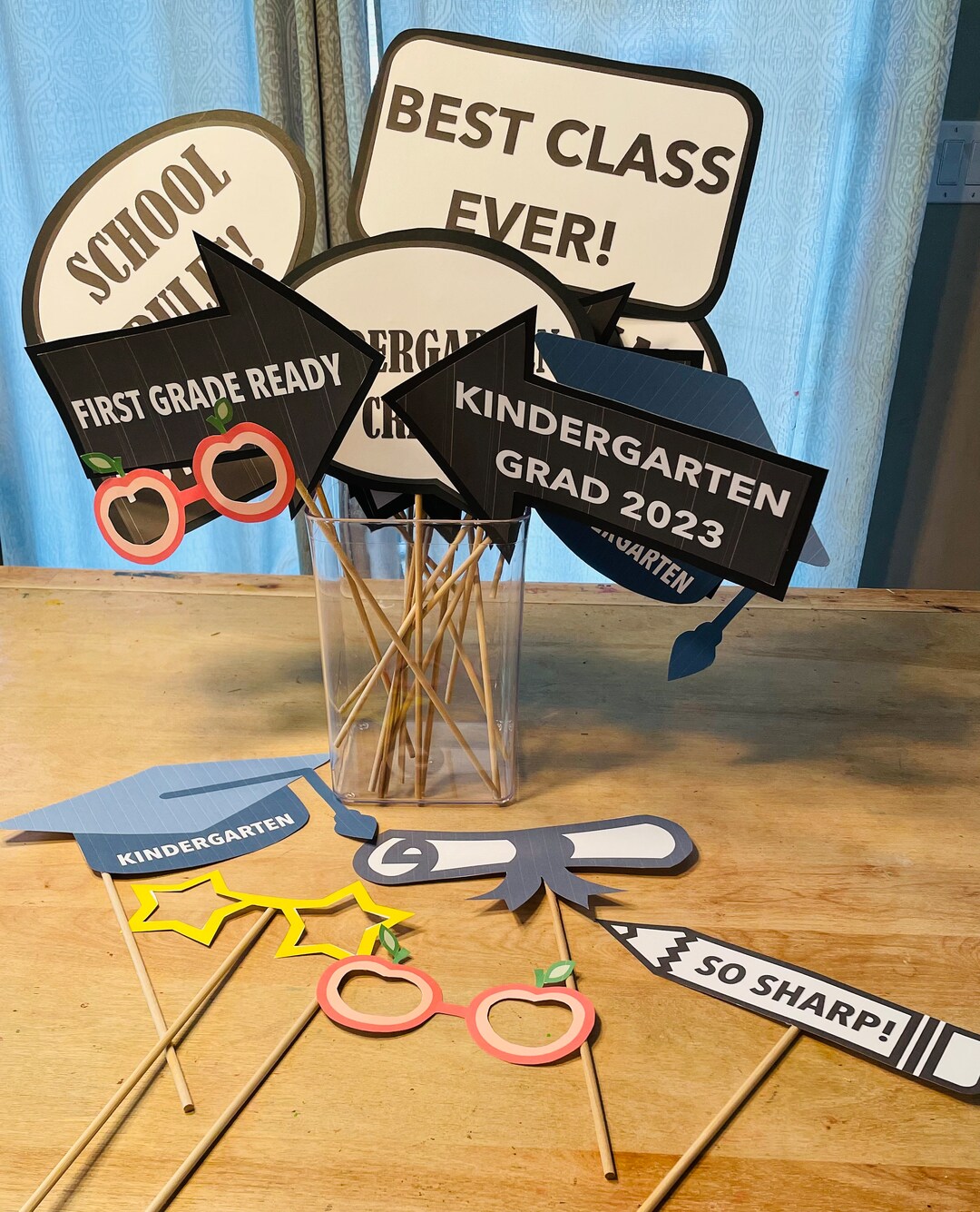 Graduation Photo Props, Personalized Last Day of School Photo Props ...