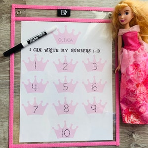 Custom Name Tracing Practice, Personalized Princess Tracing Worksheets ...