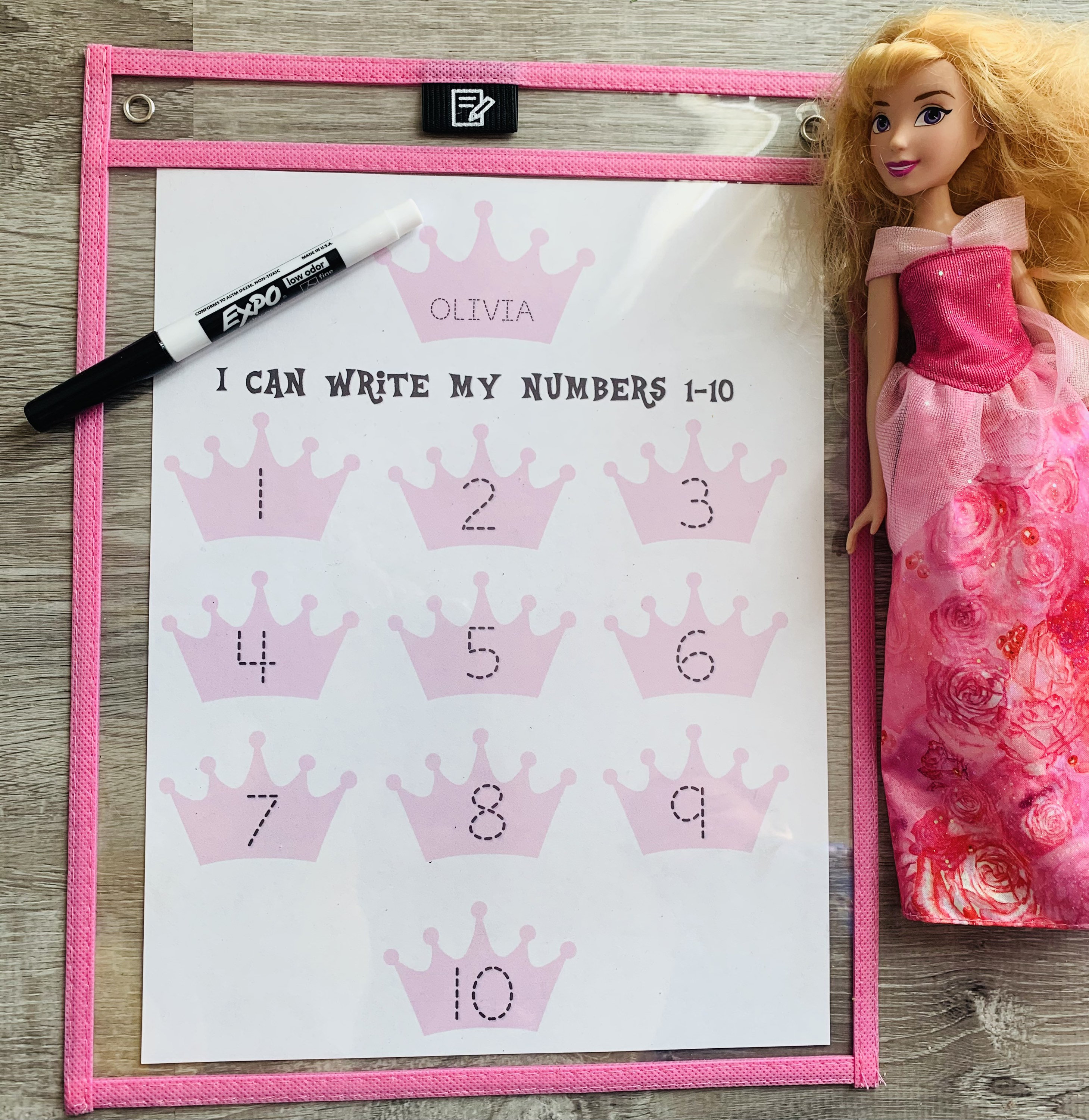 Custom Name Tracing Practice, Personalized Princess Tracing Worksheets ...