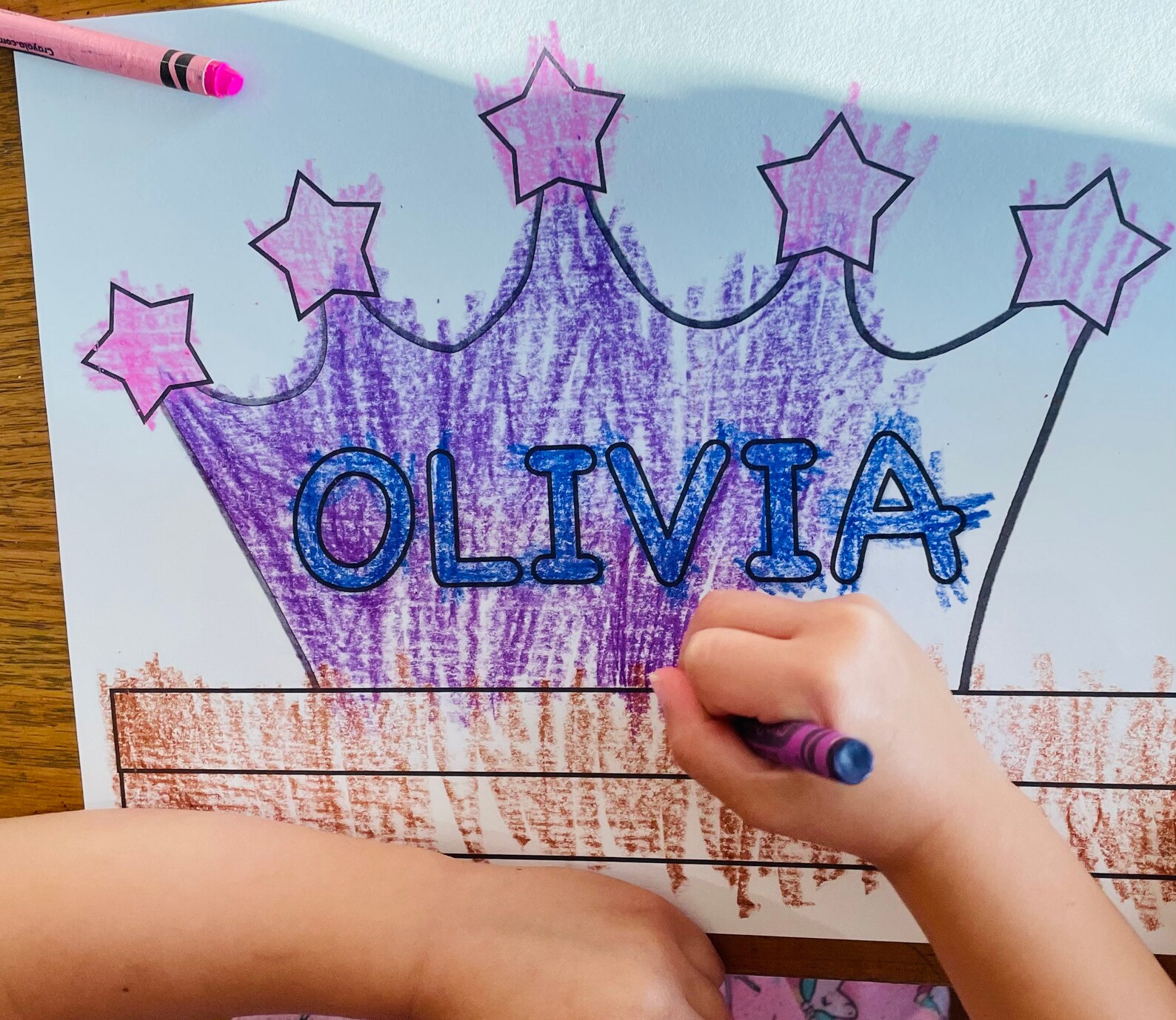 Personalized Paper Crowns, Printable Custom Crowns to Color, Princess ...