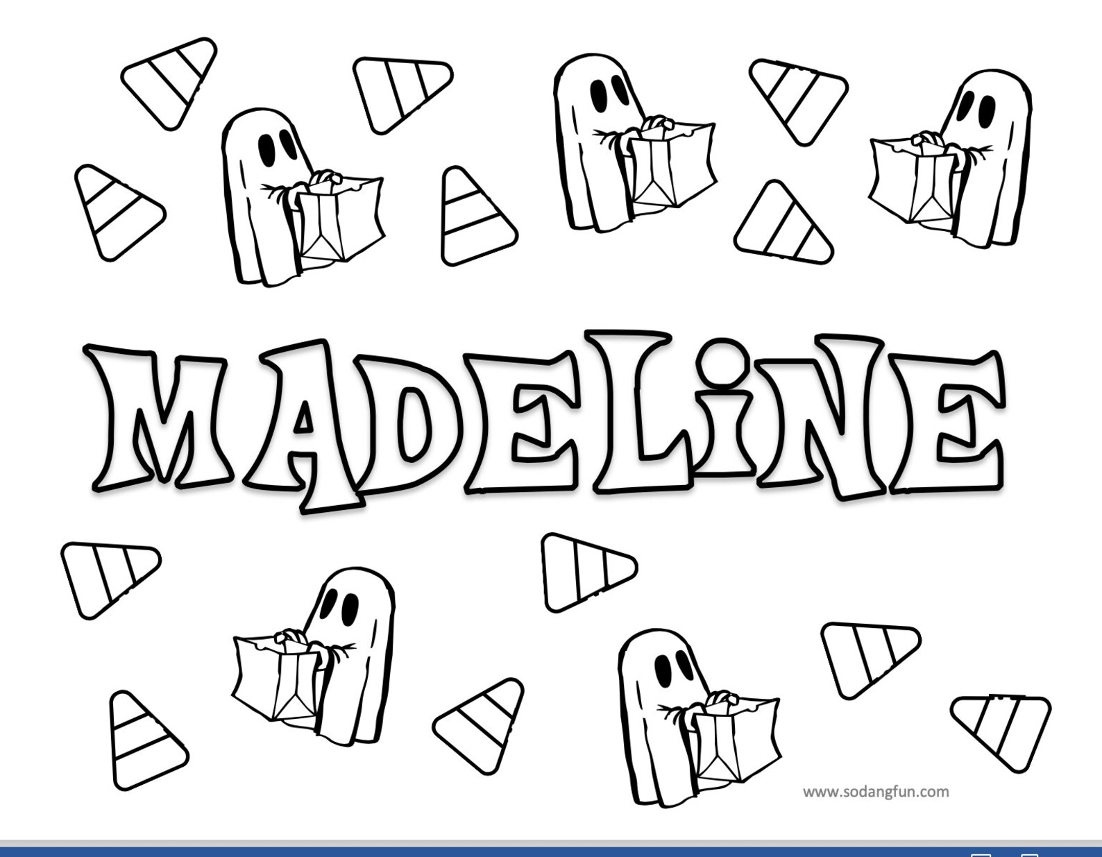 Personalized Halloween Coloring Pages | Etsy