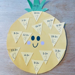 First Grade Math Craft, Grade 1 Subtraction Worksheets, Math Fruit ...