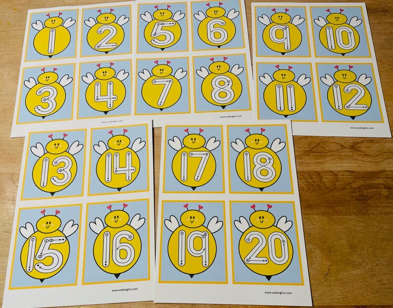 Bee Math for Preschool and Kindergarten Bee Number Formation - Etsy