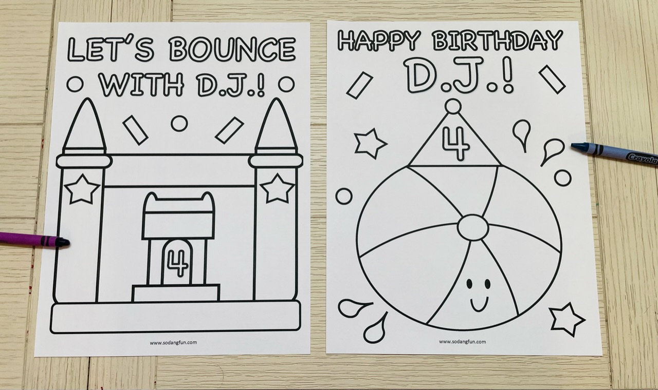 Splash and Play Birthday Party Coloring Pages Set of 8, Pool Party ...