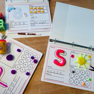 Alphabet & Number Workbook Bundle, Uppercase Lowercase Letters, Numbers ...