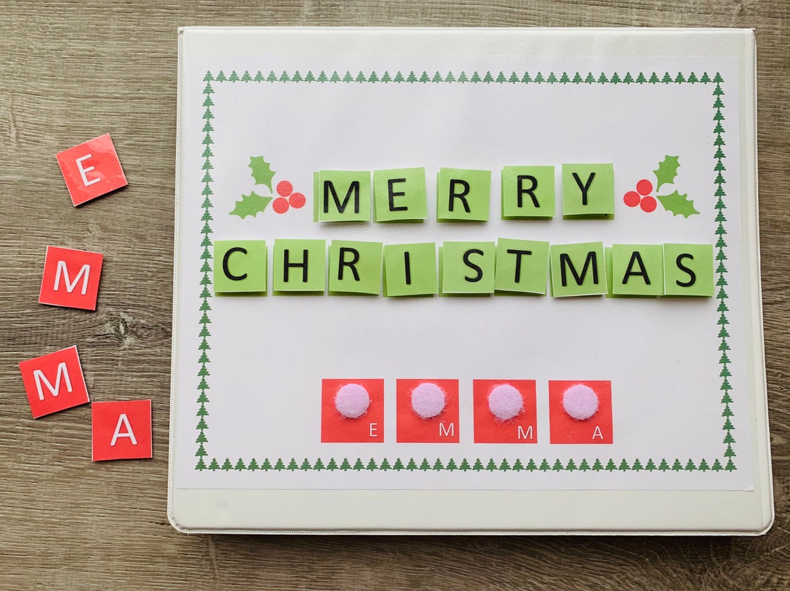 Personalized Christmas Busy Book Preschool Learning Binder - Etsy