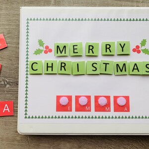 Personalized Christmas Busy Book, Preschool Learning Binder, Printable ...