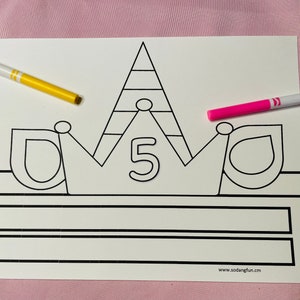 Personalized Unicorn Coloring Crowns, Unicorn Paper Crowns, Unicorn ...