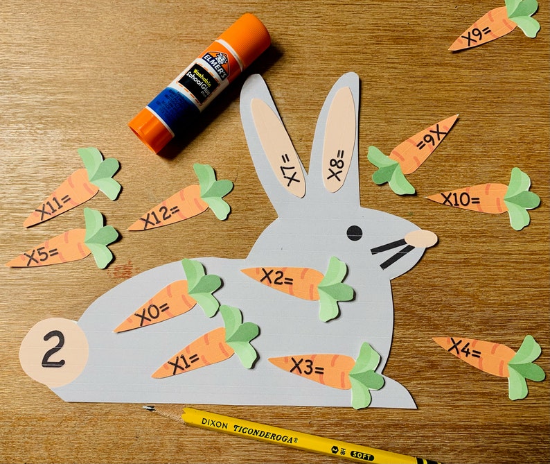 Easter Math Activity Multiplication Craft Printable Easter - Etsy