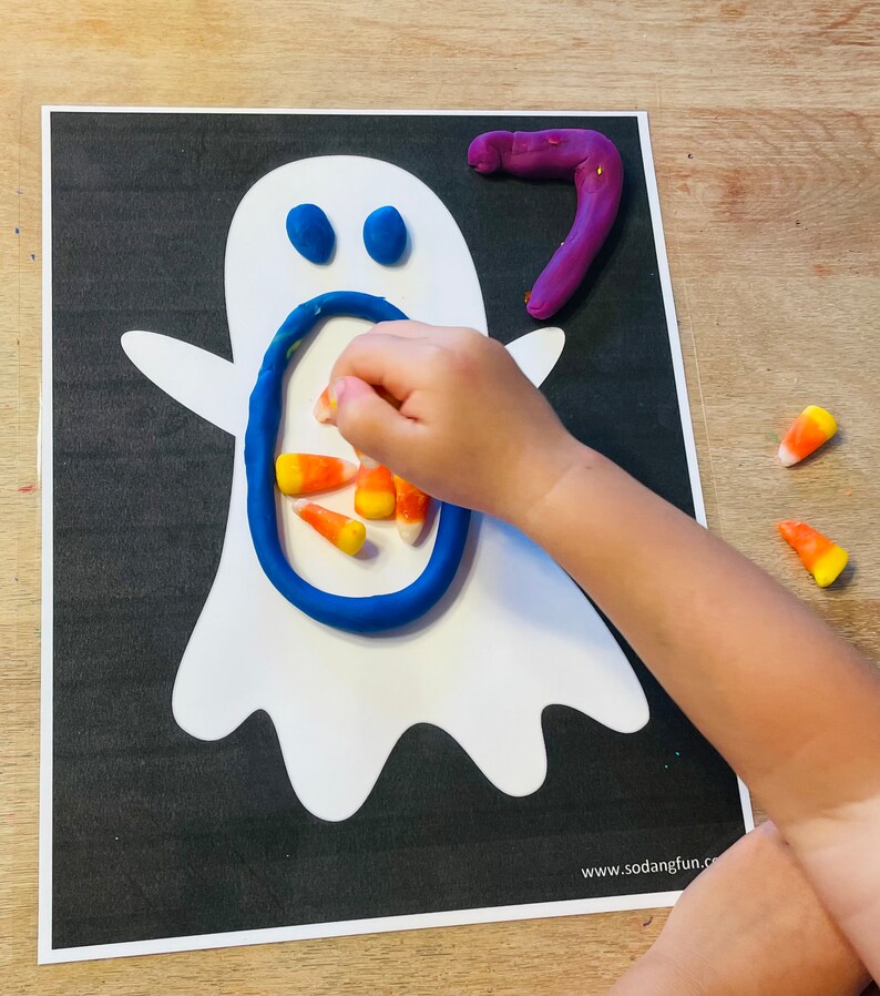 Halloween Playdough Mats Fall Play Dough Mats Back to School - Etsy