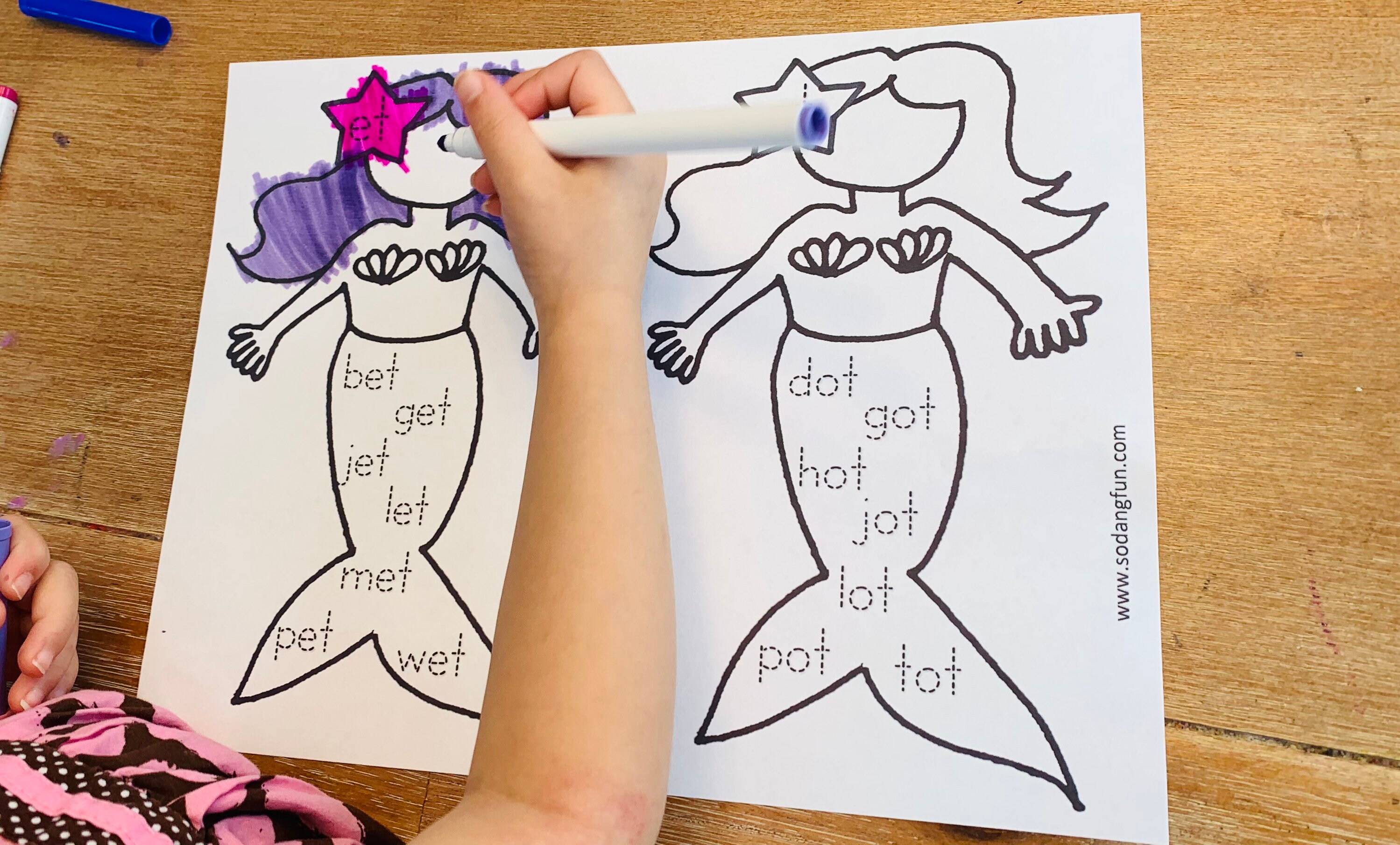 Word Families Mermaids Printable Activity Kindergarten - Etsy