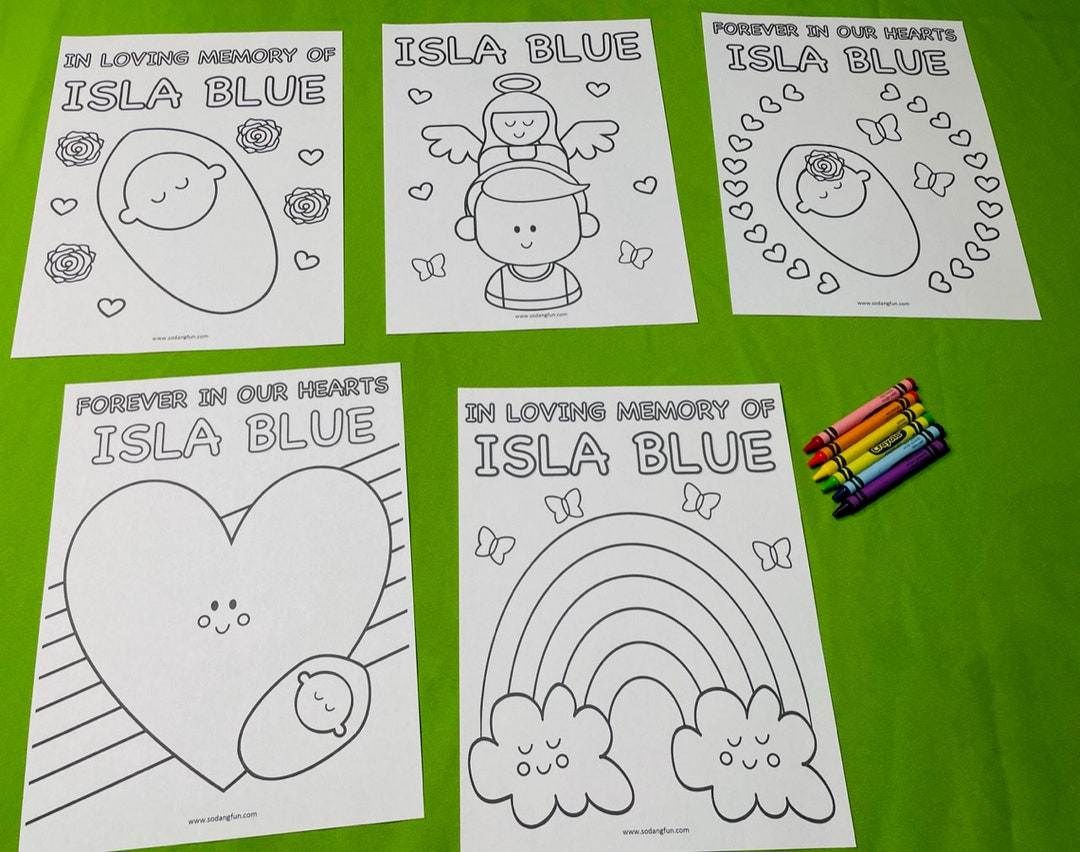 Infant Loss Coloring Pages, Grief Coloring Pages for Kids, Memorial ...