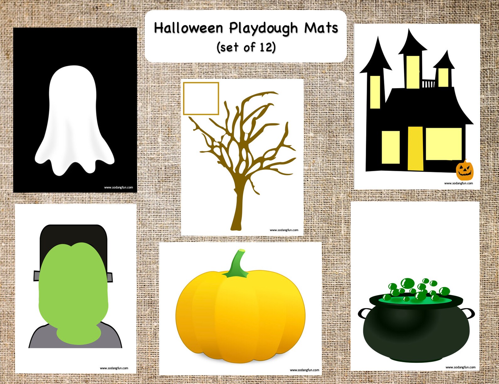 Halloween Playdough Mats Fall Play Dough Mats Back to School - Etsy