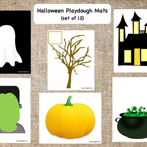 Halloween Playdough Mats Fall Play Dough Mats Back to School - Etsy