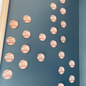 Word Wall Baseballs, Sight Words for Kindergarten and First Grade, High ...