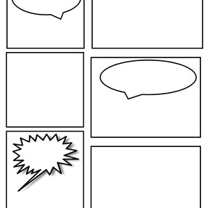 Printable Comic Book for Kids, Full Page Comic Blanks, Half Page Comic ...