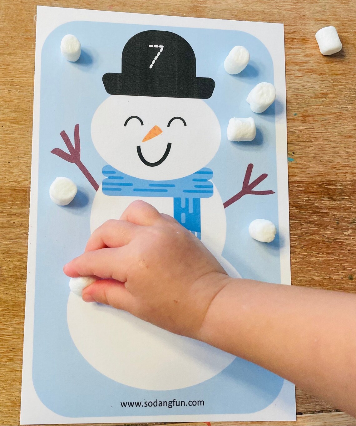 Winter Number Trace and Count Mats Winter Math Mat Counting - Etsy