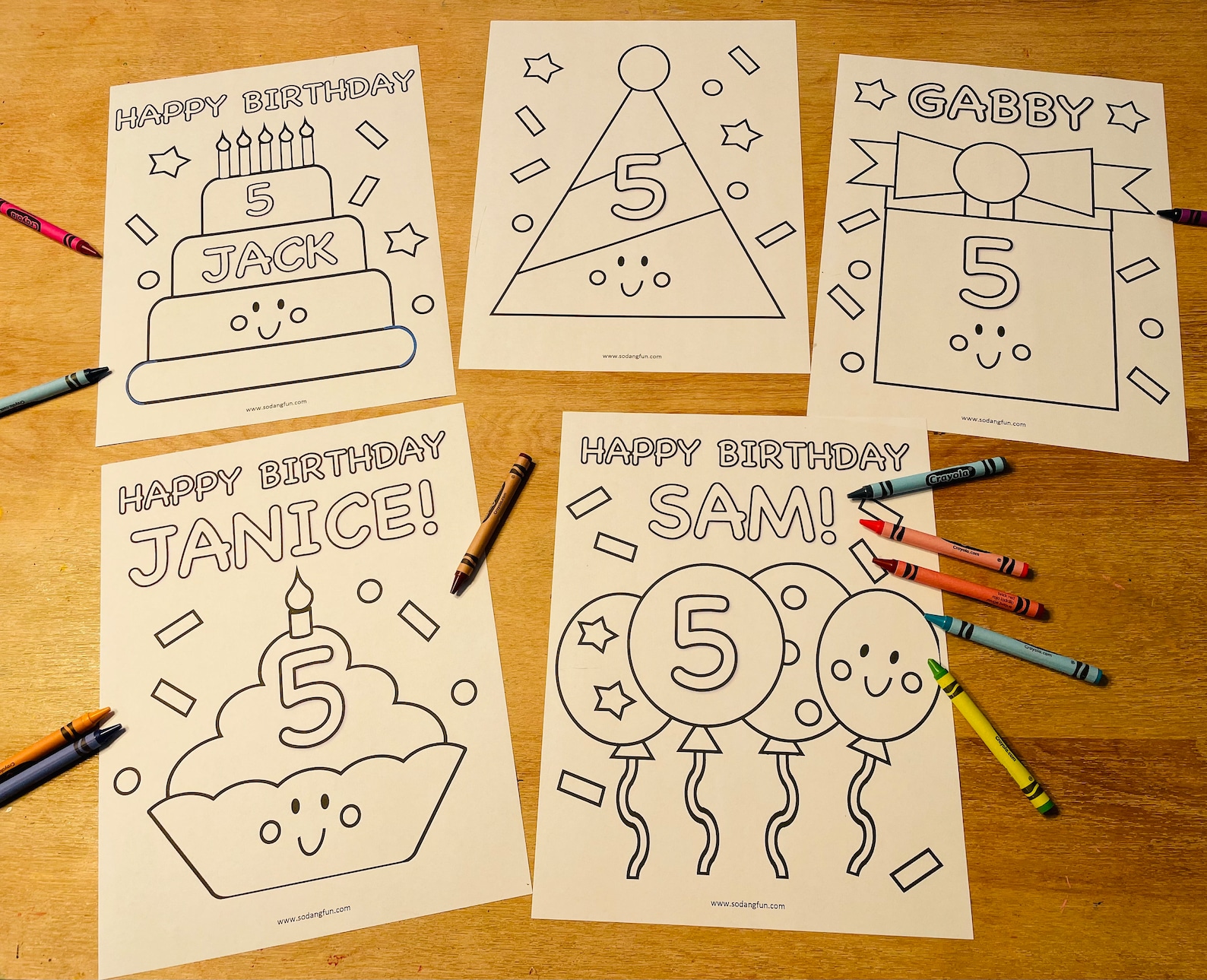 Personalized Birthday Coloring Pages for Kids Kids Birthday - Etsy