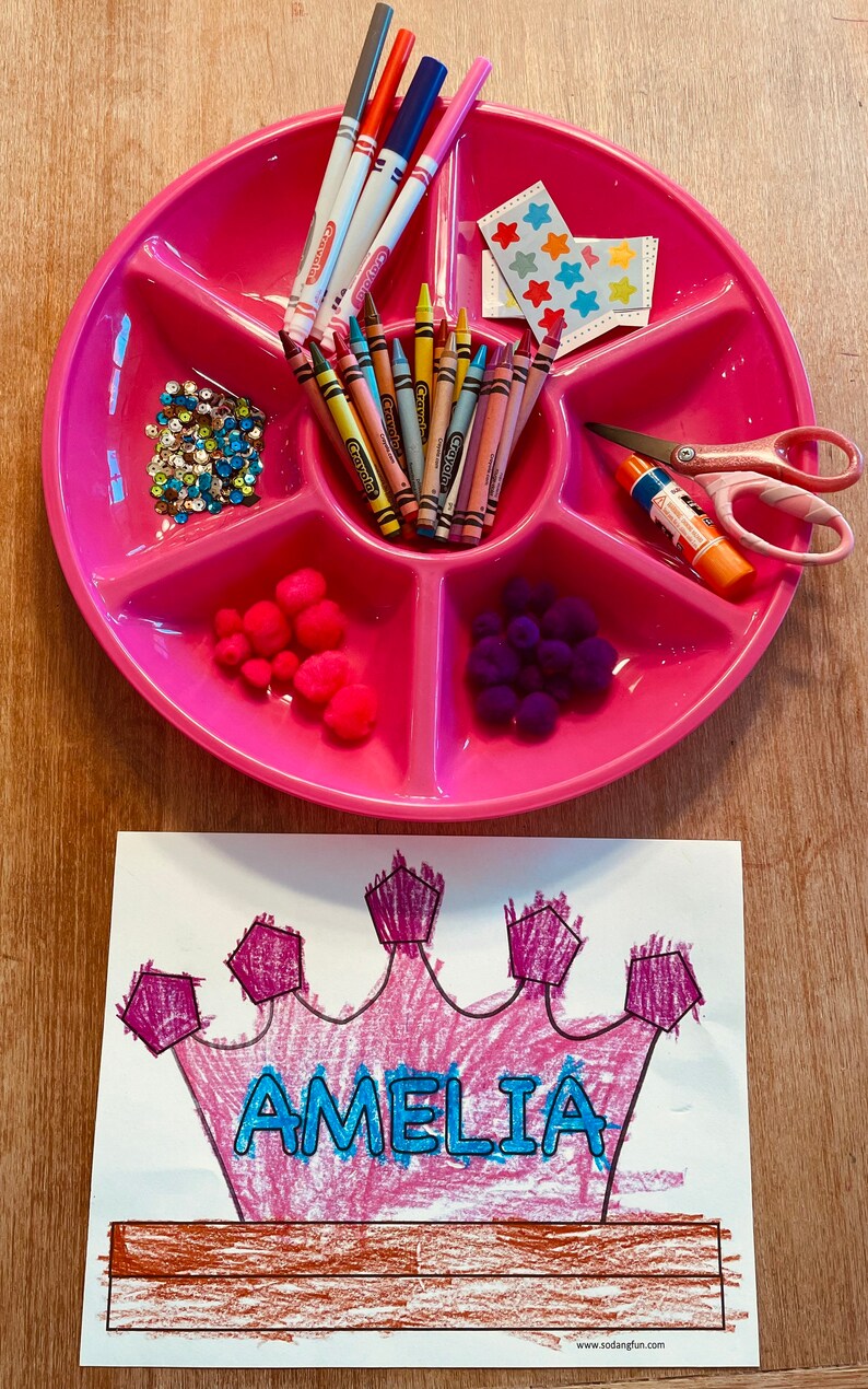 Personalized Paper Crowns Printable Custom Crowns to Color - Etsy