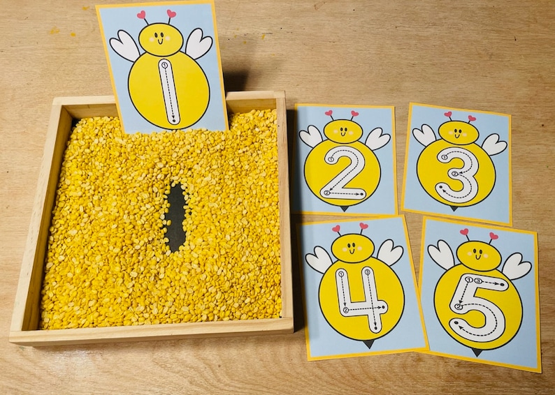 Bee Math for Preschool and Kindergarten Bee Number Formation - Etsy